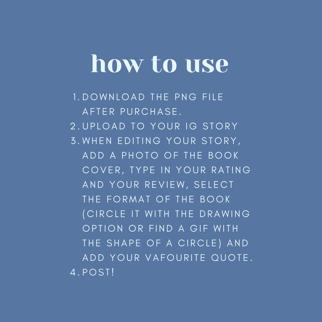 Book Review Template Instagram Story For Bookstagram Winter Etsy