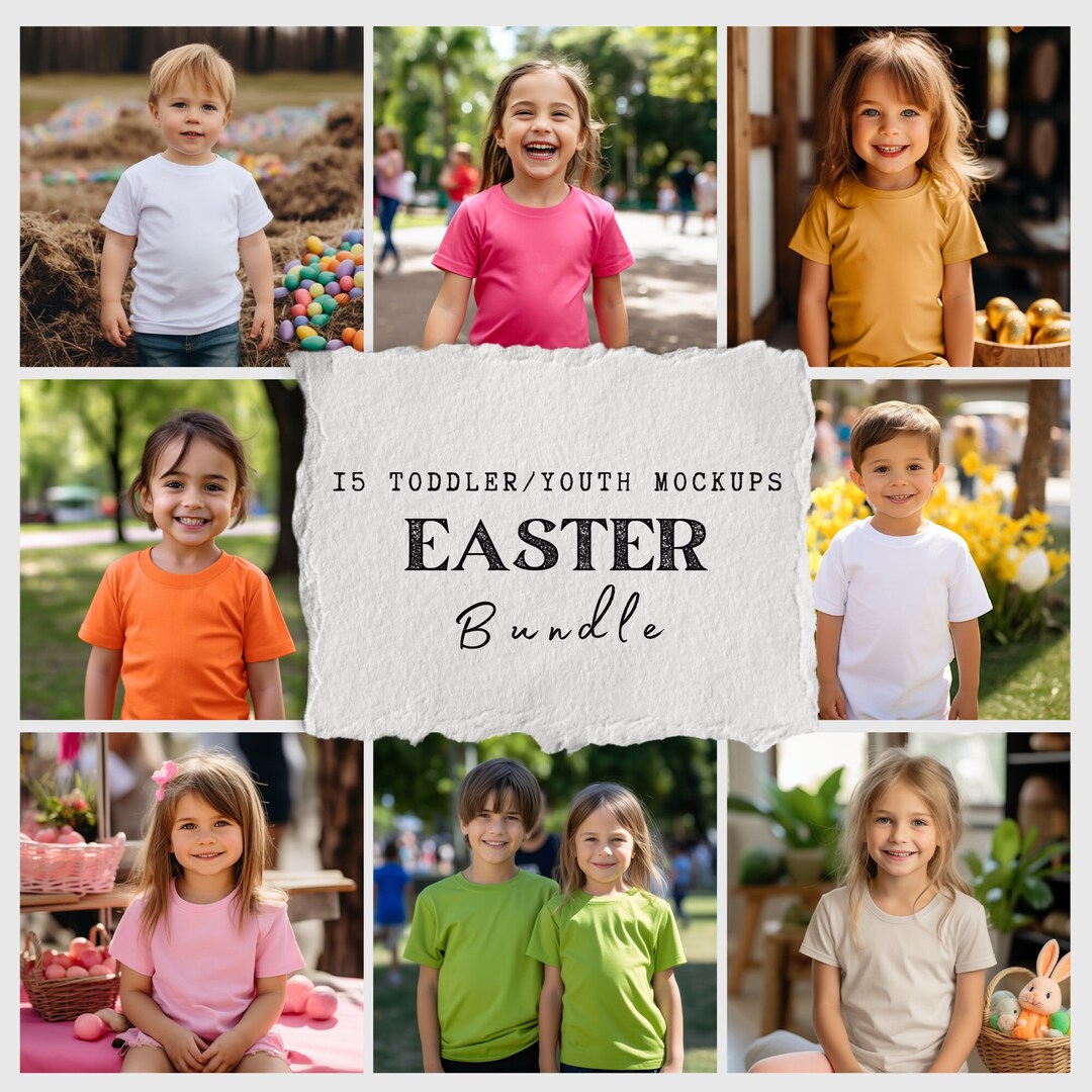 EASTER Mockup BUNDLE Bella Canvas 3001 & Gildan 5000 Easter Mockups ...