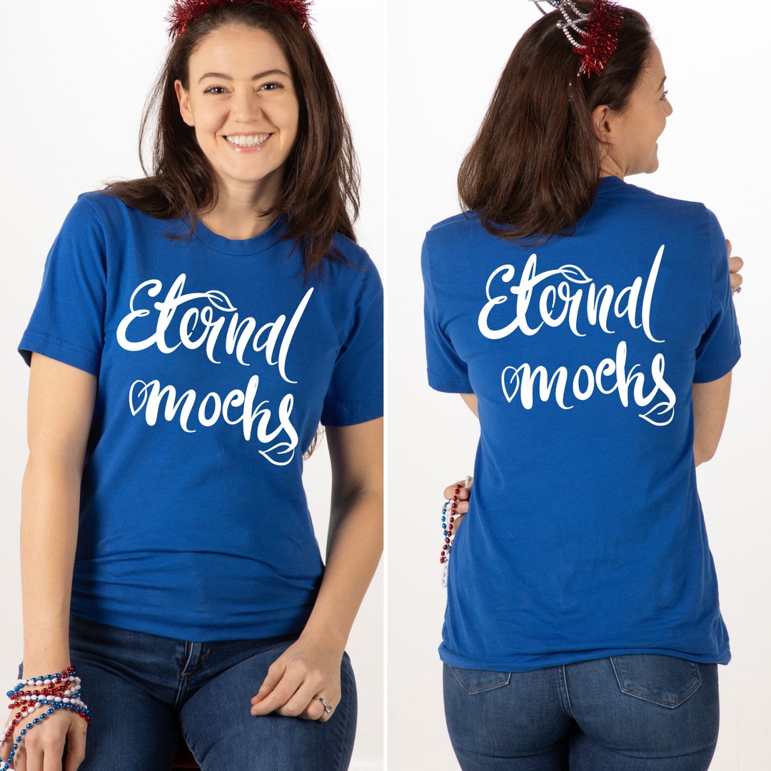 MOCKUP BUNDLE Front/back Collage True Royal Bella Canvas 3001 Female ...
