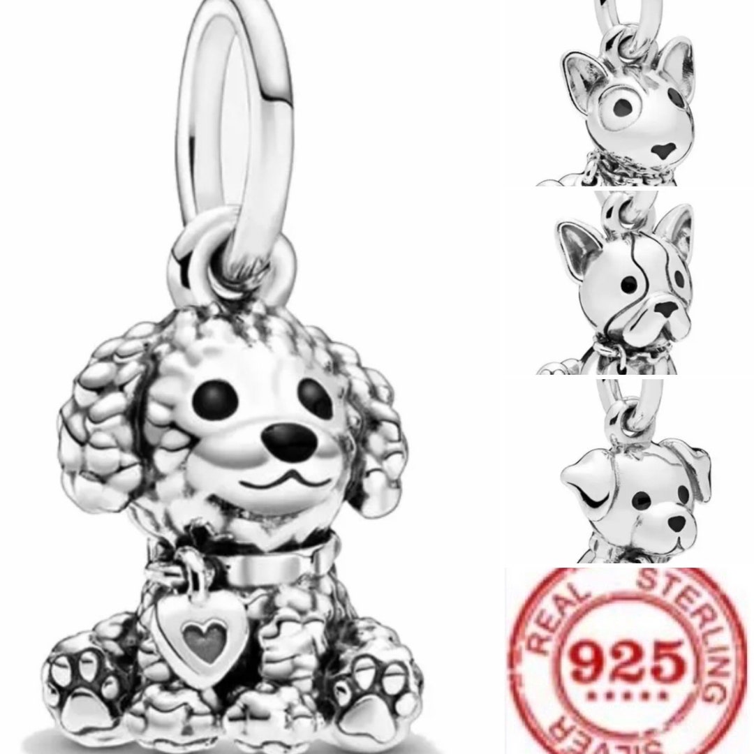 Dog Charm to Fit Pandora Style Bracelet genuine 925 Sterling Silver ...