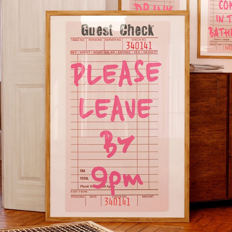 Please Leave by 9 - Etsy