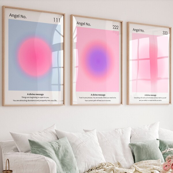 Framed Angel Number Poster - Etsy