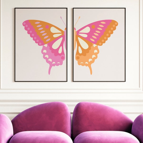 Split Butterfly Art - Etsy