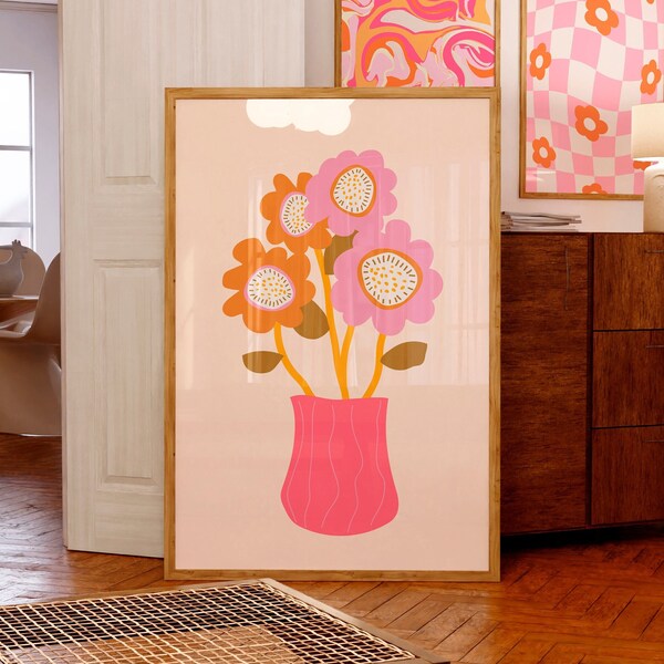 70s Flower Print - Etsy