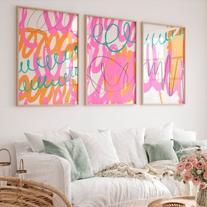 Bright Watercolor Prints Colorful Wall Art Printable - Etsy