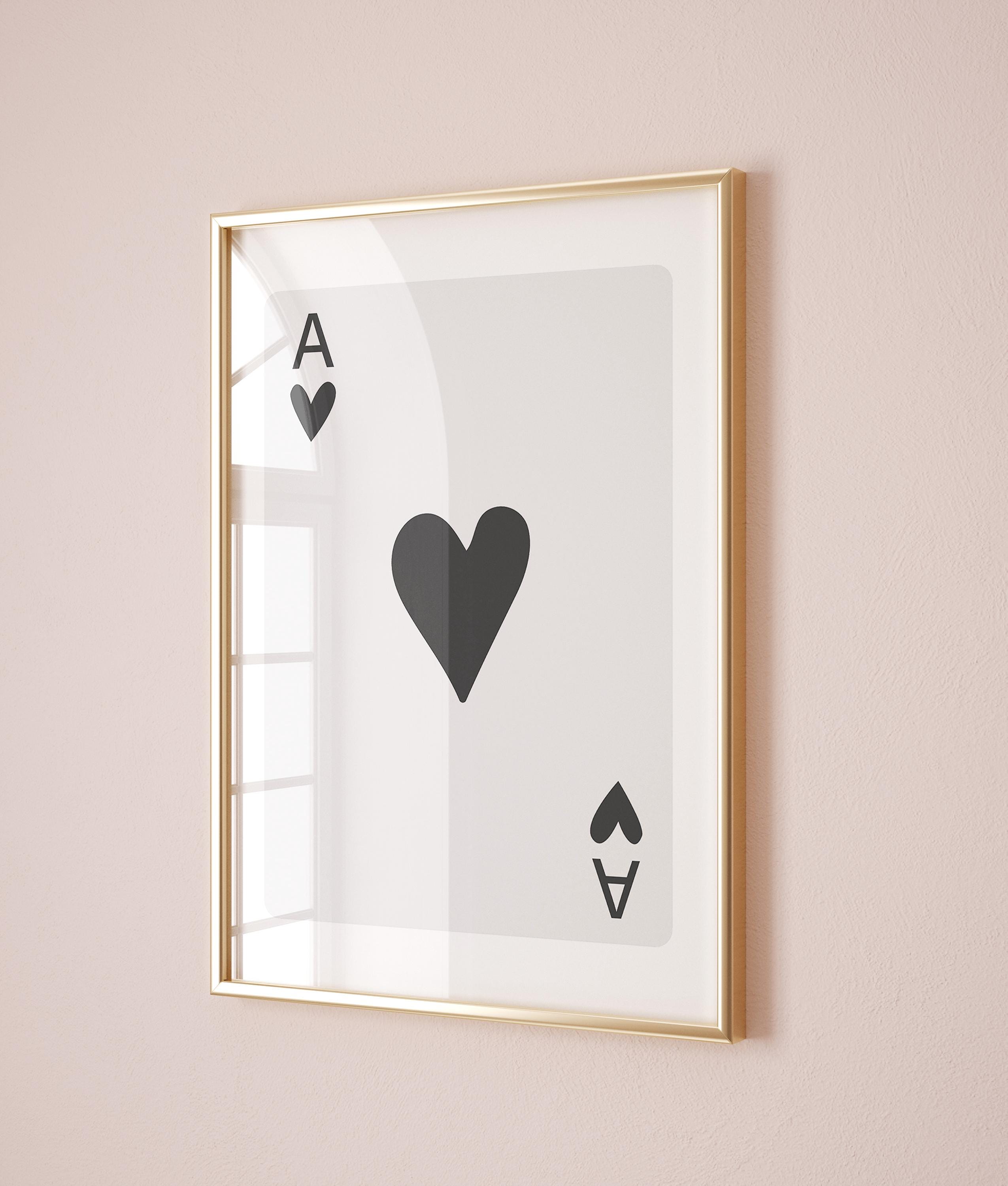 Ace of Hearts Wall Art, Retro Playing Card Print (digital Download) - Etsy