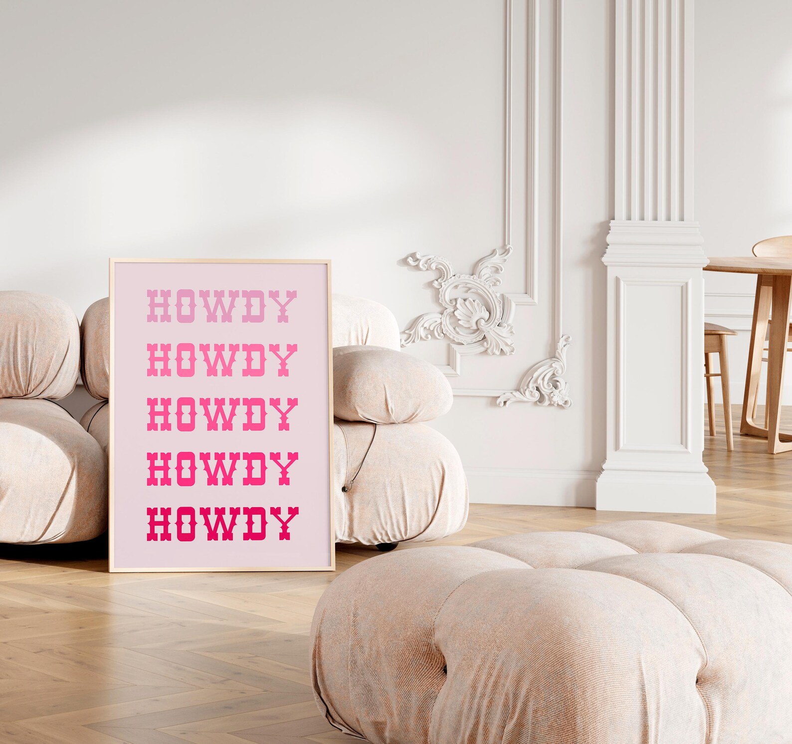 Pink Howdy Sign Print: Preppy Cowgirl Dorm Decor (digital Download) - Etsy