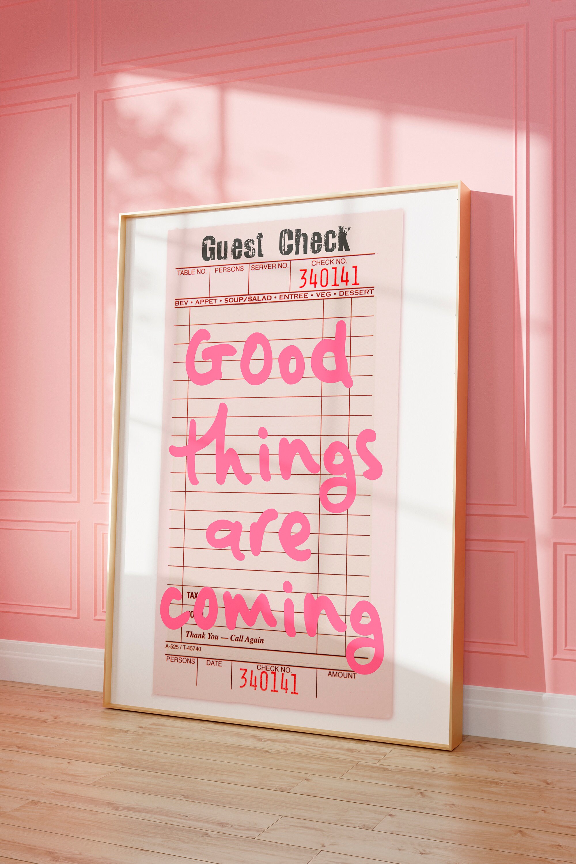 Good Things Are Coming Poster Guest Check Print Inspirational - Etsy