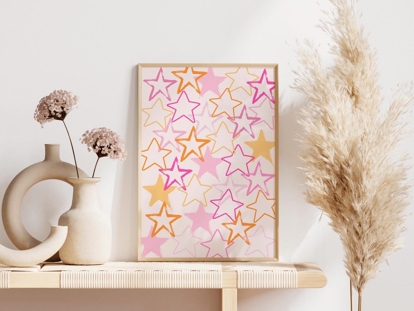 Colorful Stars Print: Trendy Preppy Room Decor (digital Download) - Etsy