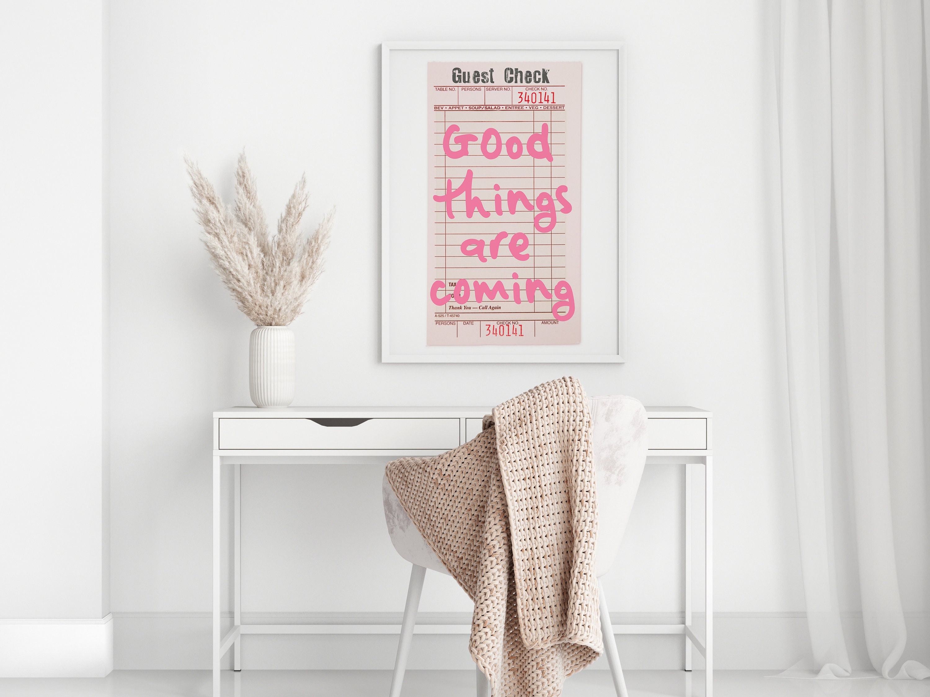 Good Things Are Coming Poster Guest Check Print Inspirational - Etsy