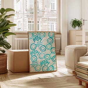 Teal Preppy Room Decor for Teens Cute Girly Wall Art Turquoise Nursery ...