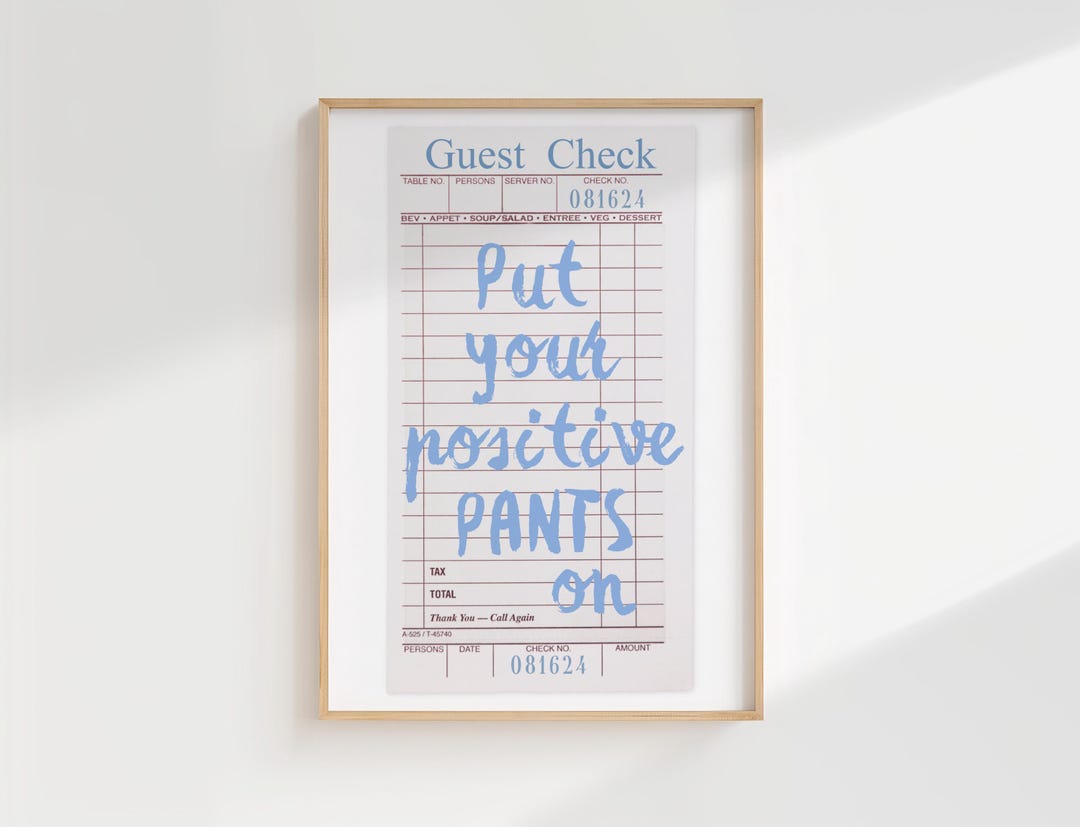Put Your Positive Pants on Print, Motivational Poster: Funky Preppy ...