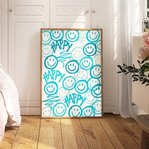 Teal Preppy Room Decor for Teens Cute Girly Wall Art Turquoise Nursery ...