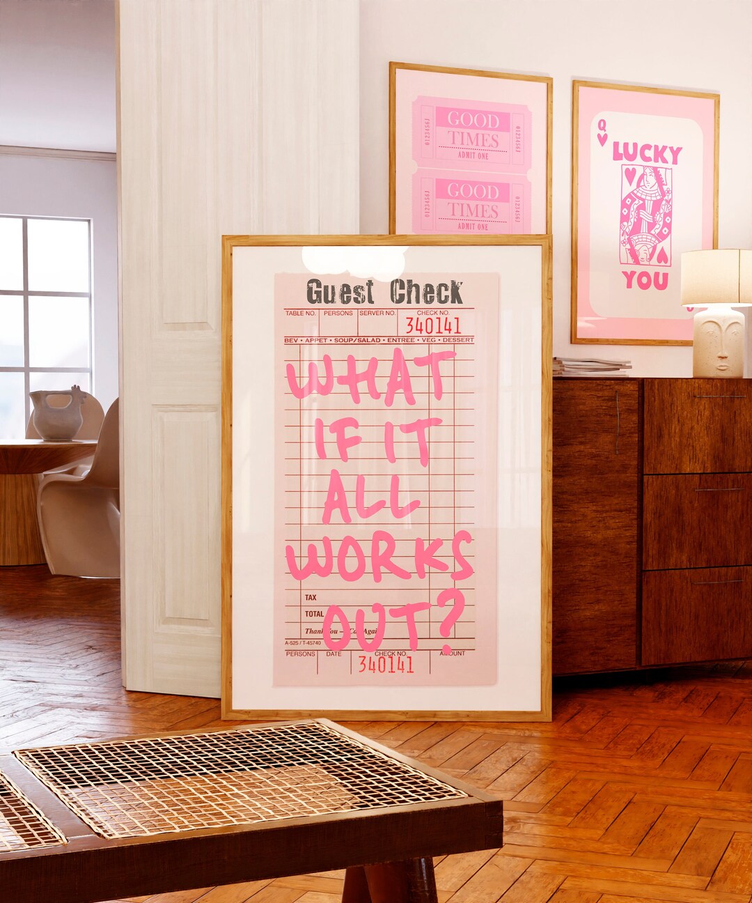 What If it All Works Out print Guest Check poster Trendy Retro - Etsy ...