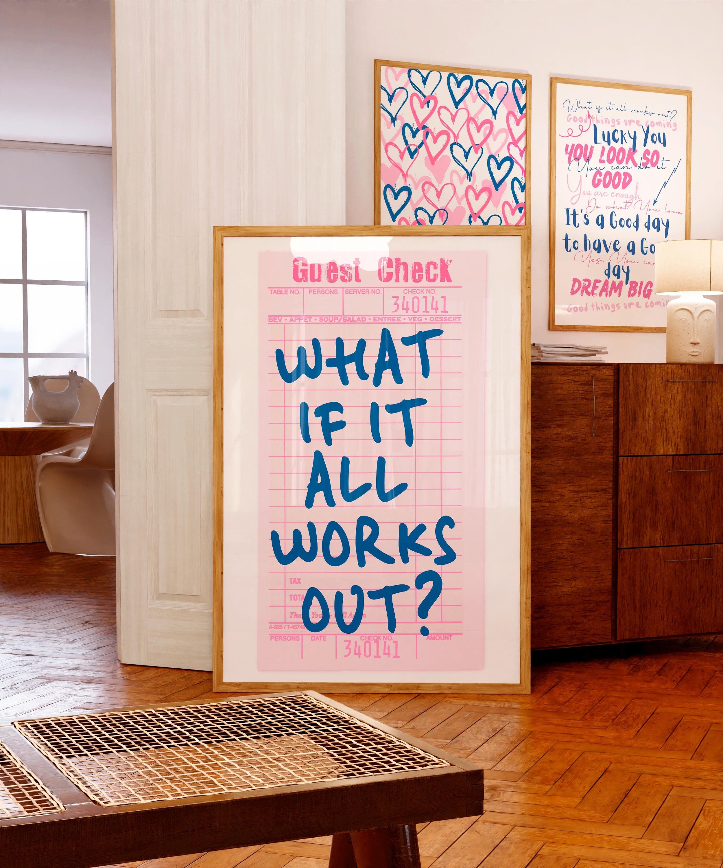 E se tudo der certo? Impressão para decoração de quarto feminino estilo ...