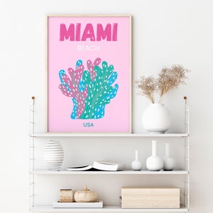 Preppy Beach Posters Bright Colorful Wall Art Gallery Wall Set of 6 ...