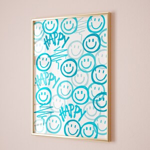 Teal Preppy Room Decor for Teens Cute Girly Wall Art Turquoise Nursery ...