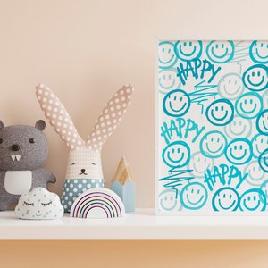 Teal Preppy Room Decor for Teens Cute Girly Wall Art Turquoise Nursery ...