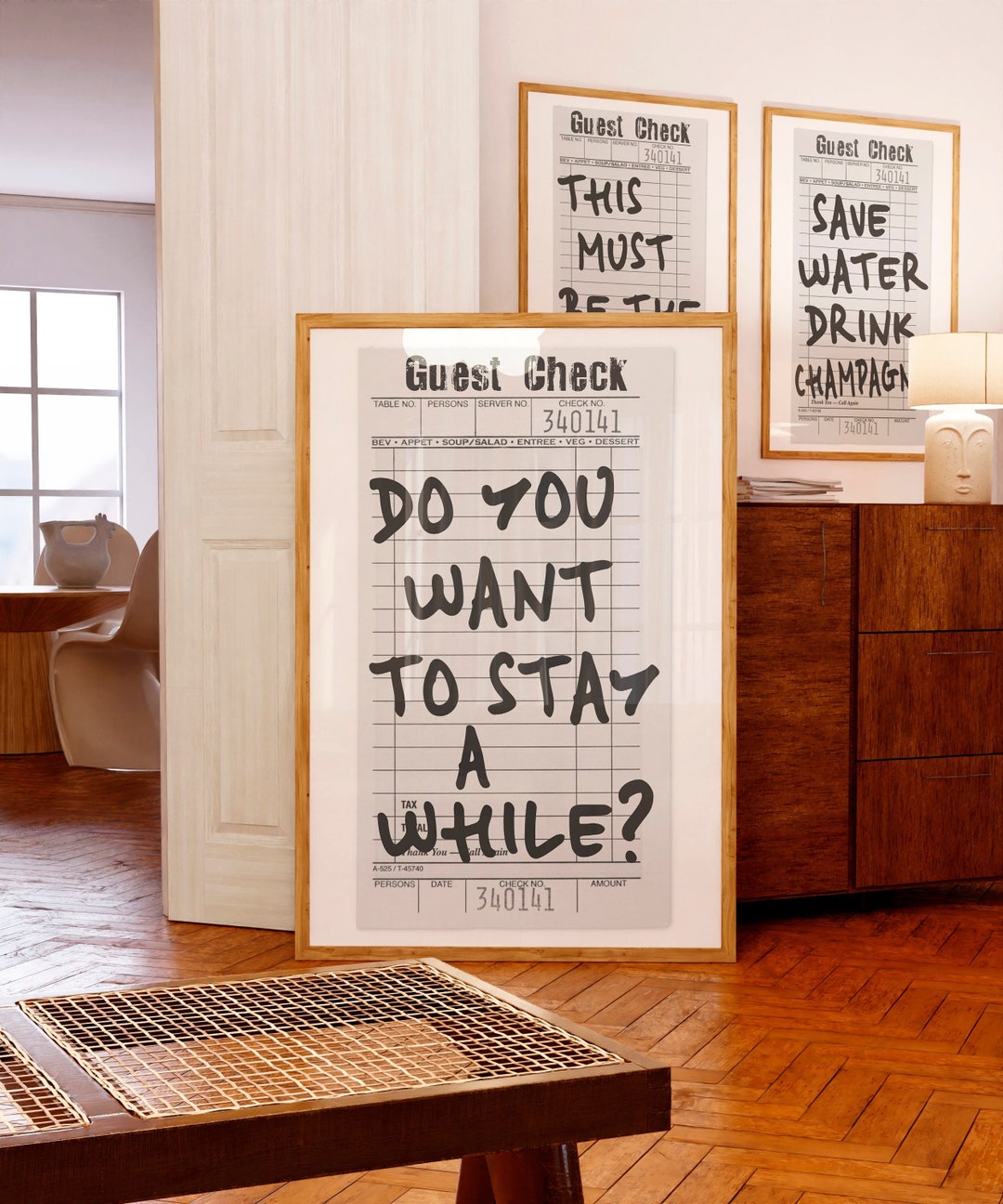 Do You Want to Stay A While Sign for Home Retro Guest Check Print Above ...