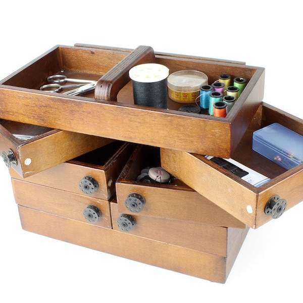 Handmade Wooden Sewing Boxes - Etsy