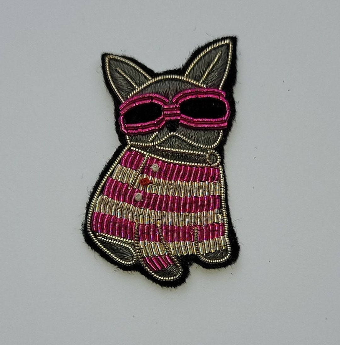 Handmade Bullion Wire Dogs Badge - Etsy