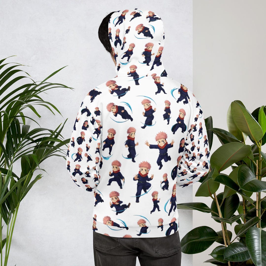 Jujutsu Kaisen Anime Yuji Itadori Chibi Cute Seamless Pattern Hoodie - Etsy