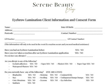 Client Consent Form | Etsy UK