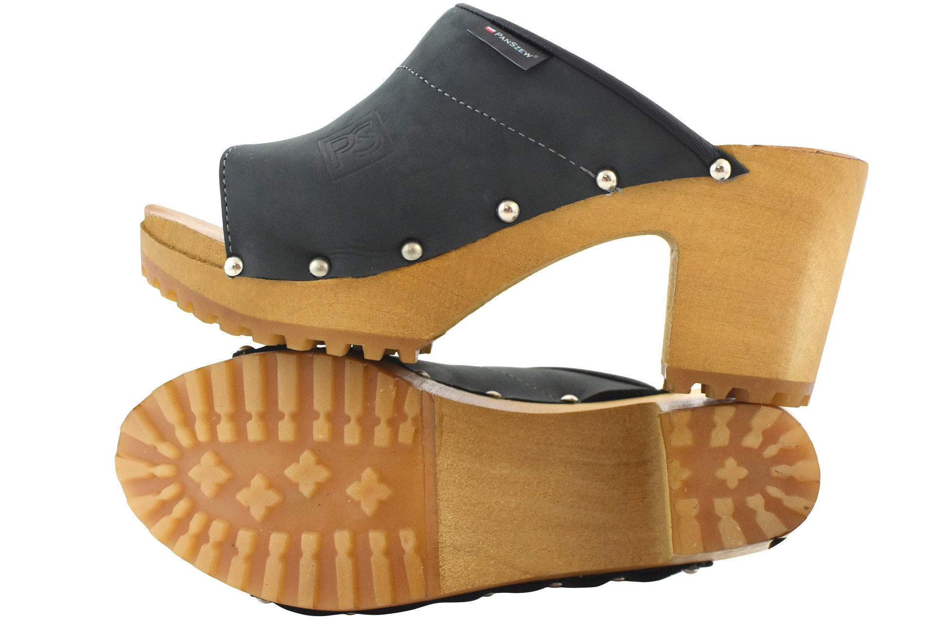 Dreamlike Women Swedish Clogs Wooden Leather Polish Clogs - Etsy