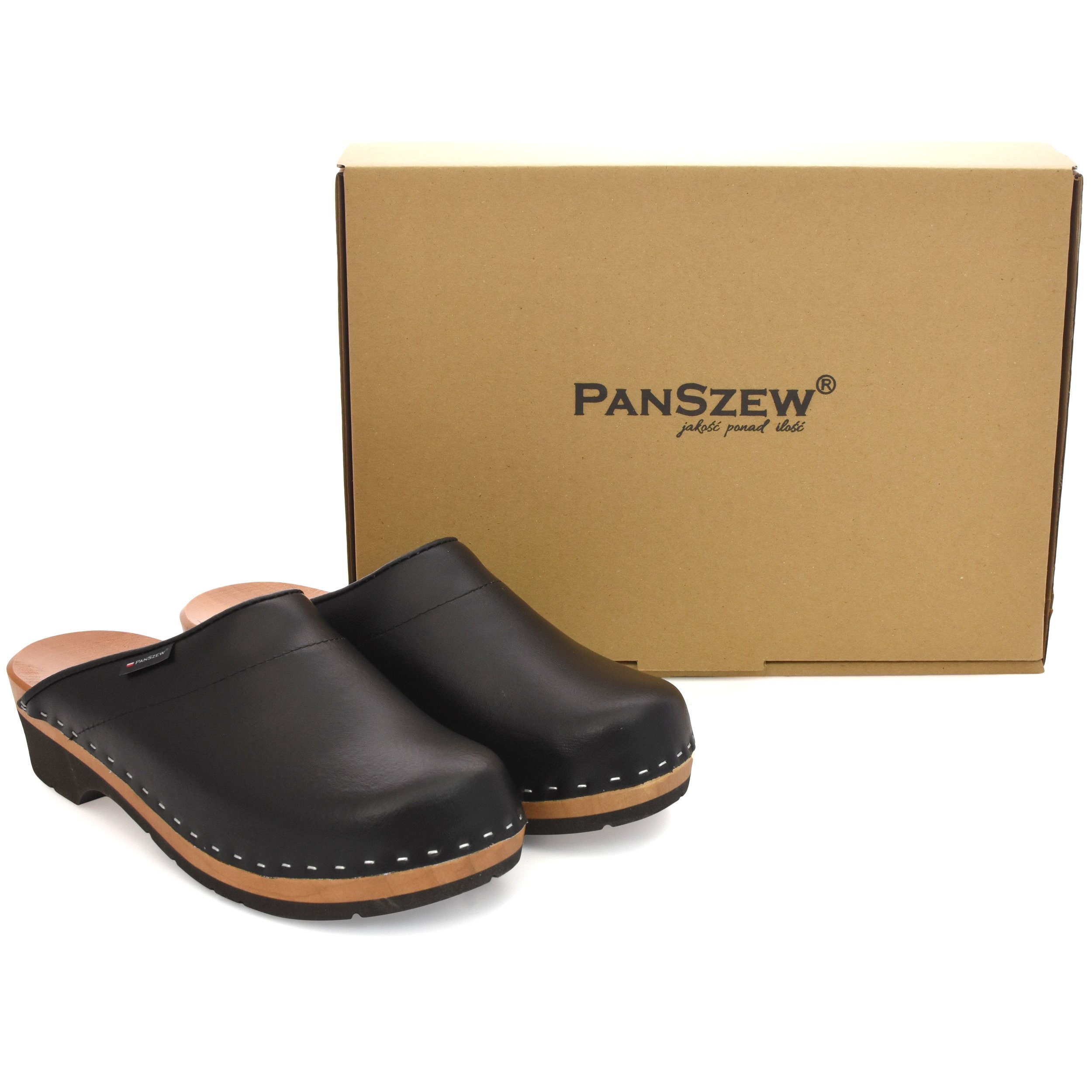 Leather Swedish Clogs for Men Wooden Clogs Handmade Orthopedic Medical ...