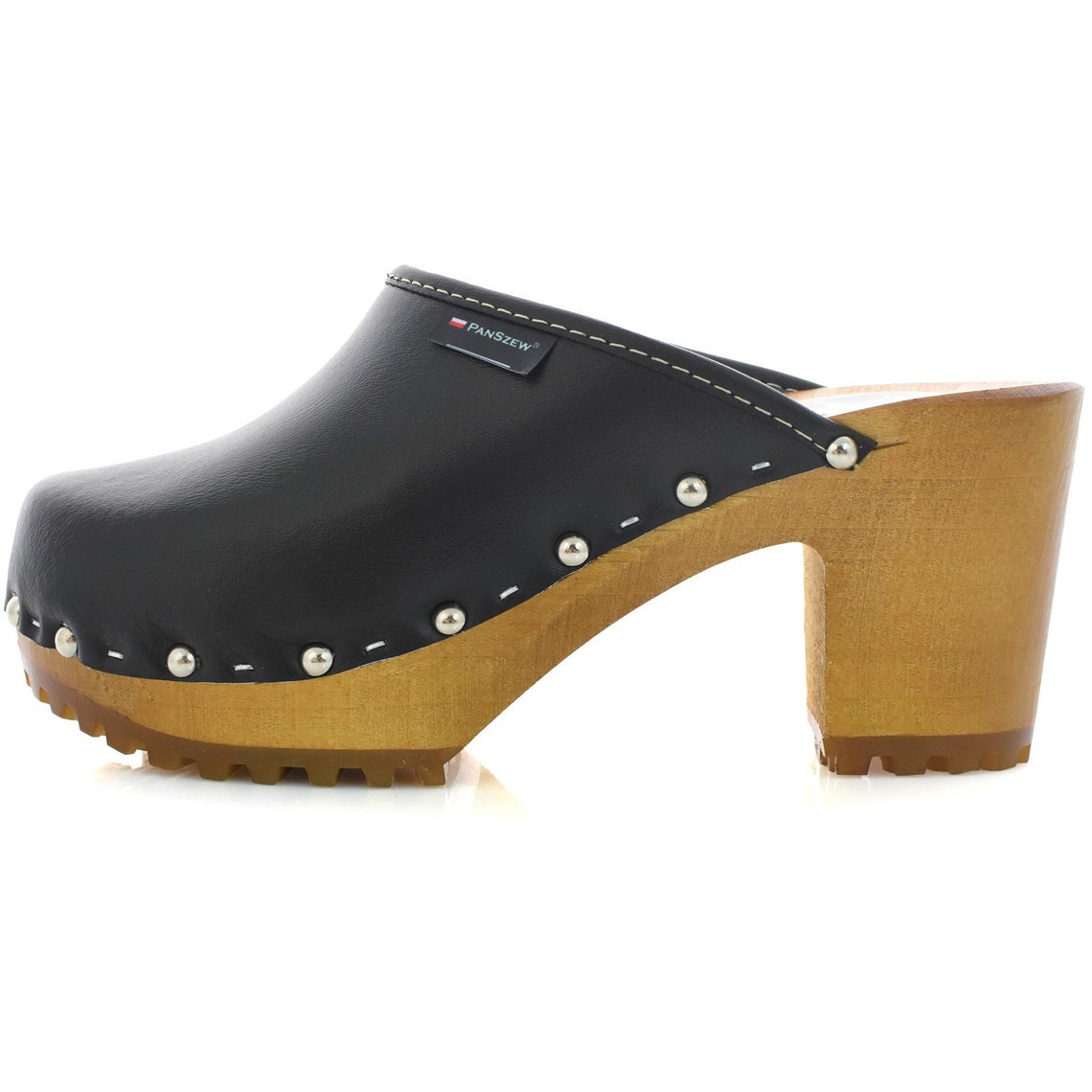 Dreamlike Women Swedish Clogs Wooden Leather Polish Clogs Handmade High ...