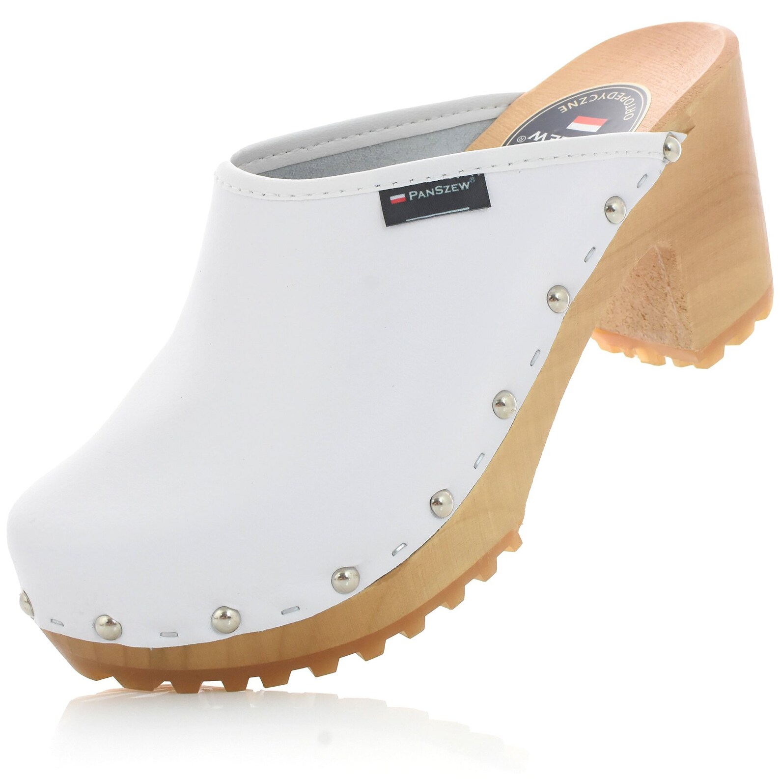 Dreamlike Women Swedish Clogs Wooden Leather Polish Clogs Handmade High ...