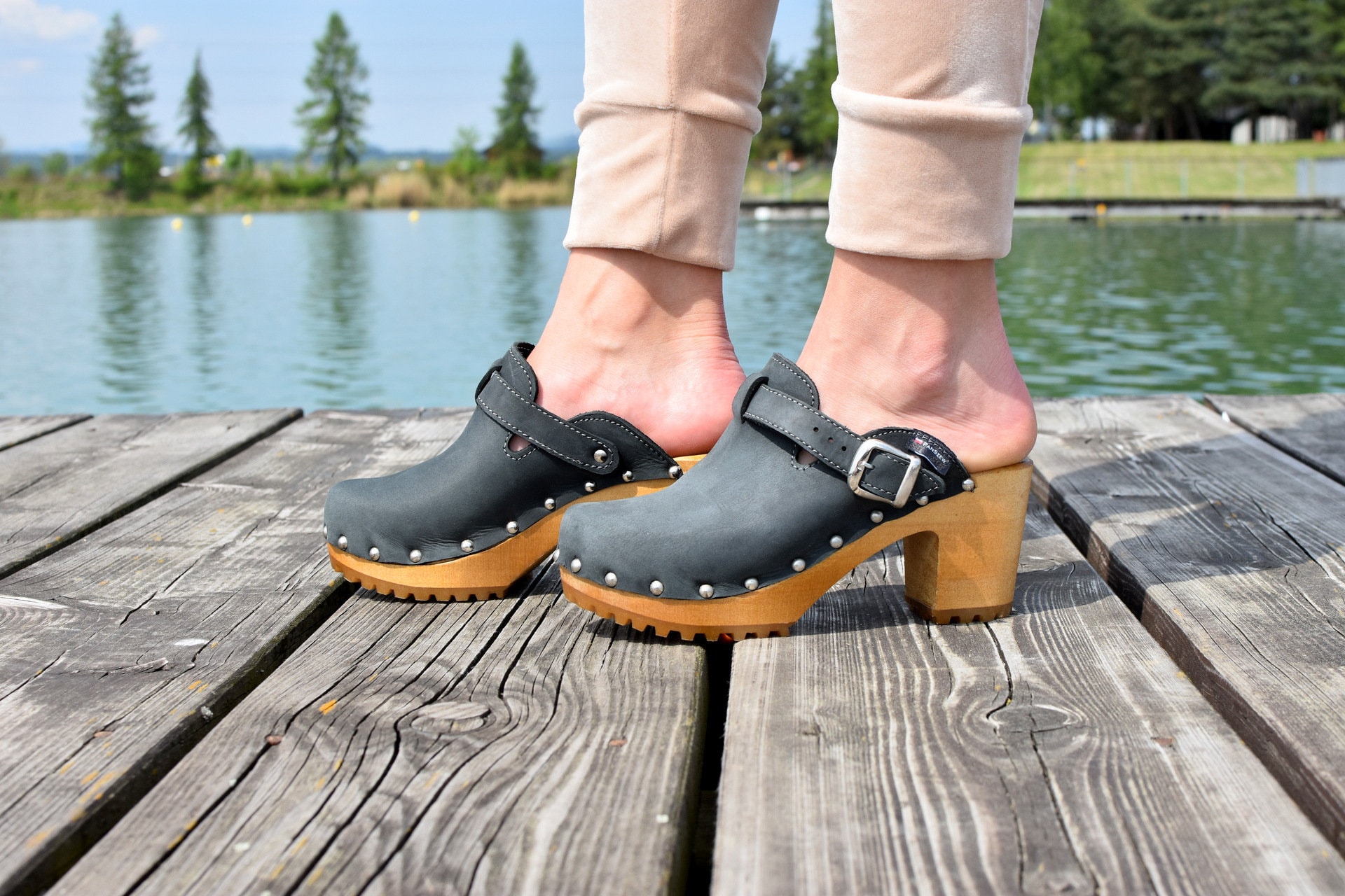 Dreamlike Women Swedish Clogs Wooden Leather Polish Clogs - Etsy