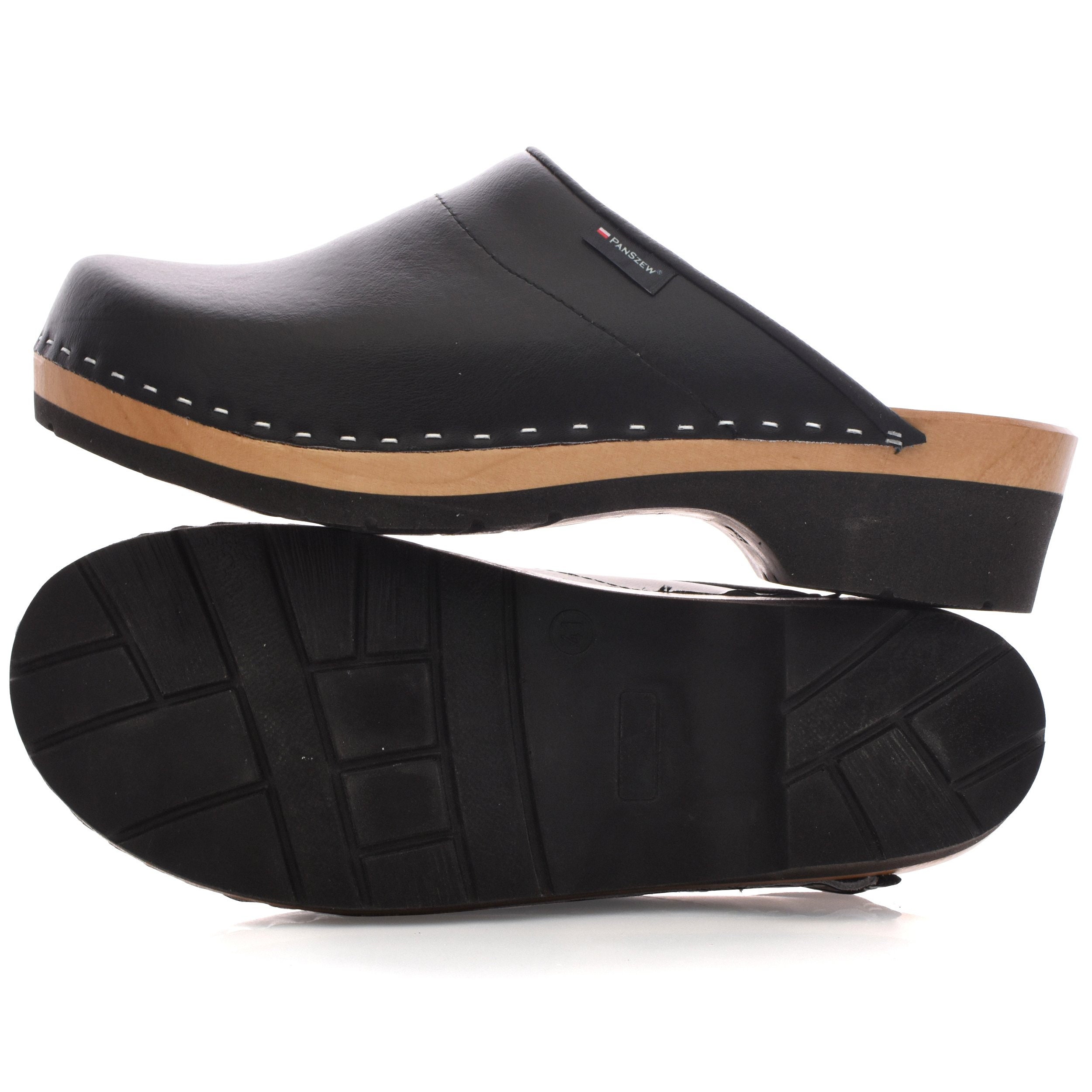 Leather Swedish Clogs for Men Wooden Clogs Handmade Orthopedic Medical ...