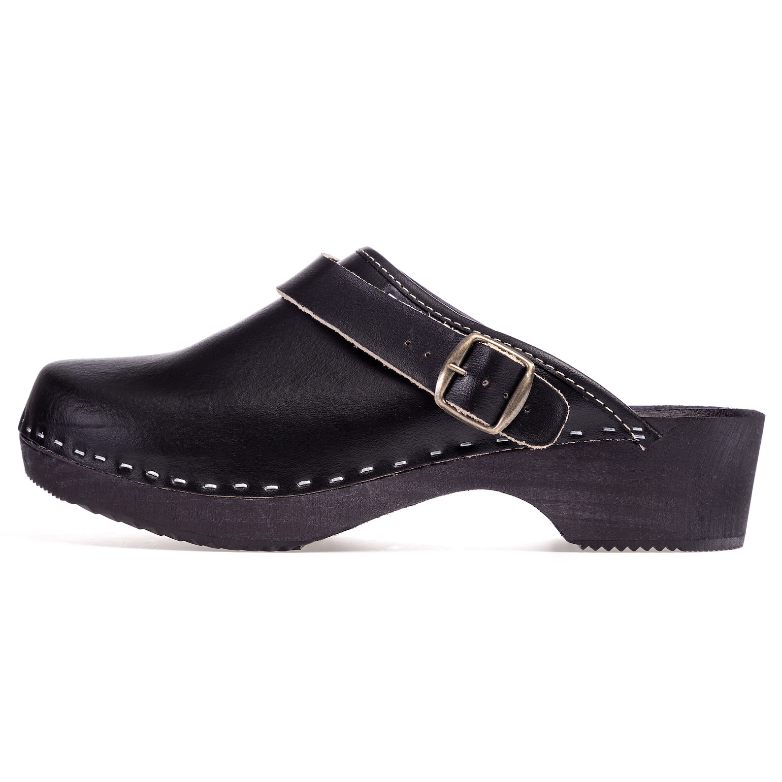 Wooden Clogs for Men Leather Polish Clogs Handmade Orthopedic Medical ...