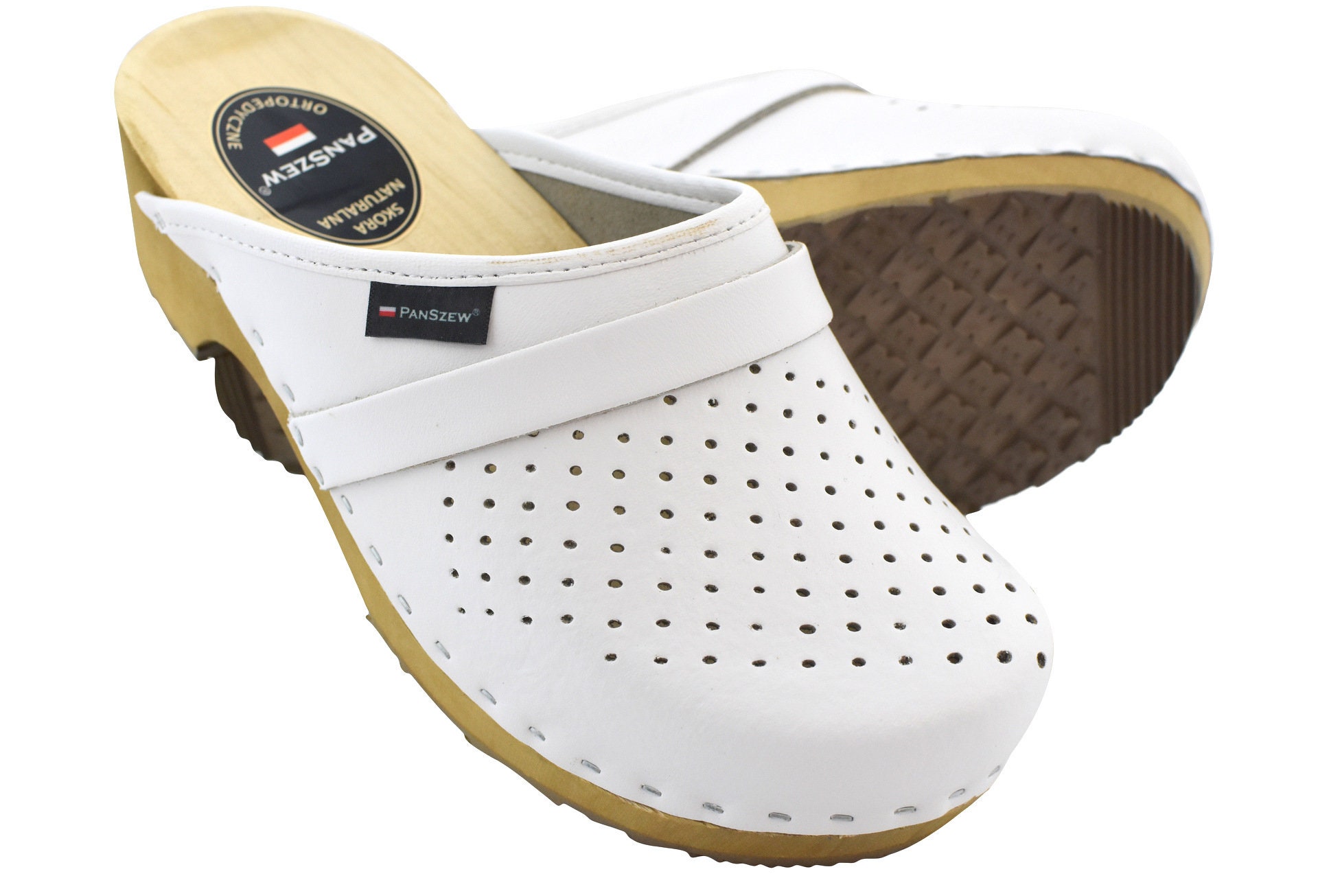 Wooden Clogs for Women Leather Polish Clogs Handmade - Etsy