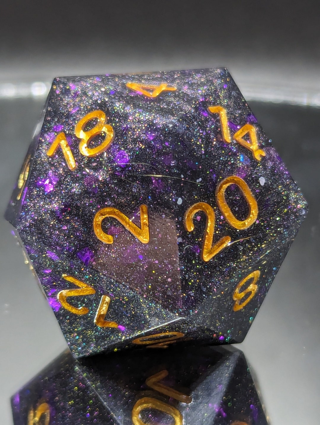 Royal Galaxy Color Shift CHONK 33MM D20 Large D20 for TTRPG Walking Tree Dice - Etsy