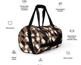 Plaid Print Gym Bag - Etsy