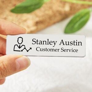 Customized Magnetic Name Tags Personalized Name Tags Silver and Gold ...