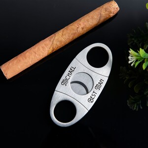 Personalized Cigar Cutter, Engraved Cigar Cutter for Men Gift for Dad ...