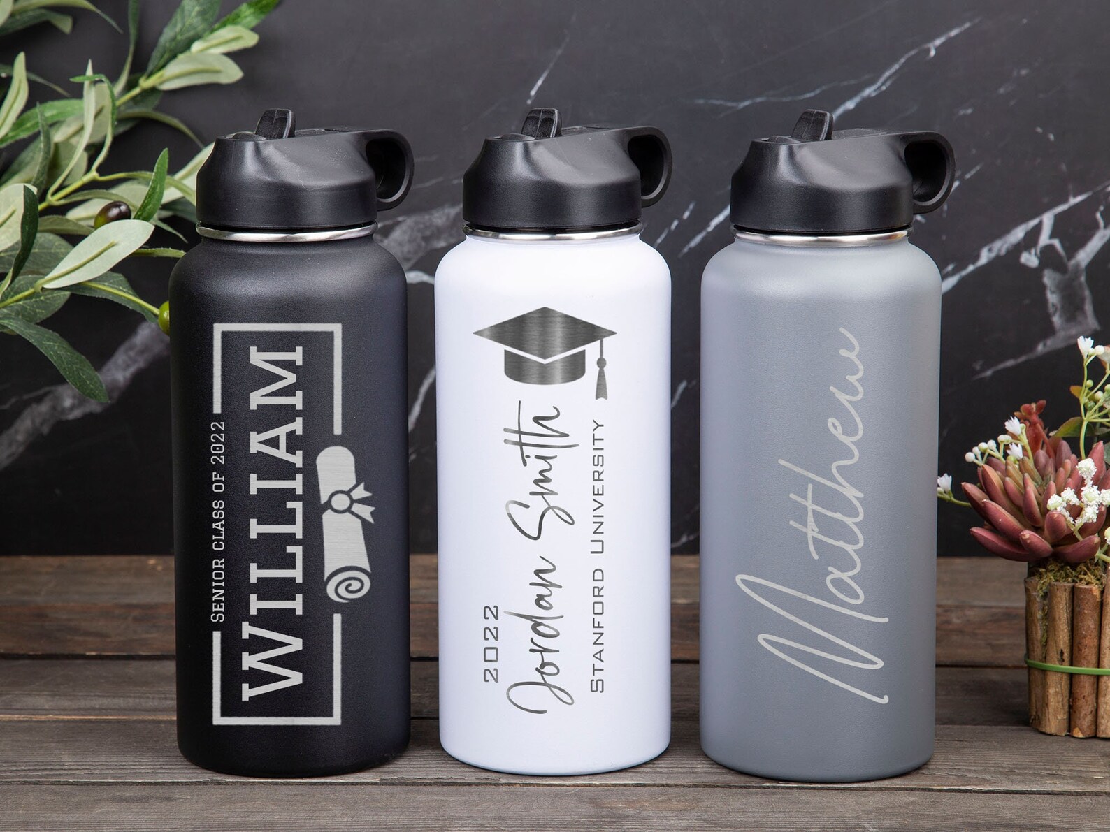 Engraved Bottle With Name Personalized Water Bottle 2022 Graduation ...
