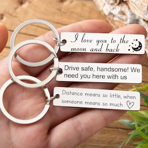 Personalised Keyring Personalized Valentine's Day Keychain Engraved Key ...