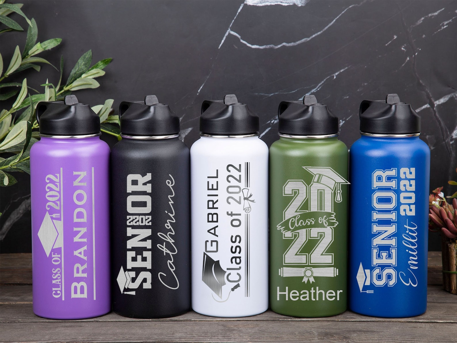 Engraved Bottle With Name Personalized Water Bottle 2022 Graduation ...