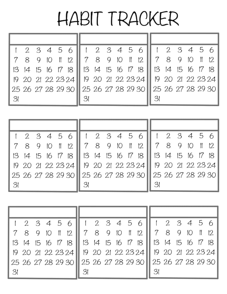 Habit Tracker - Etsy