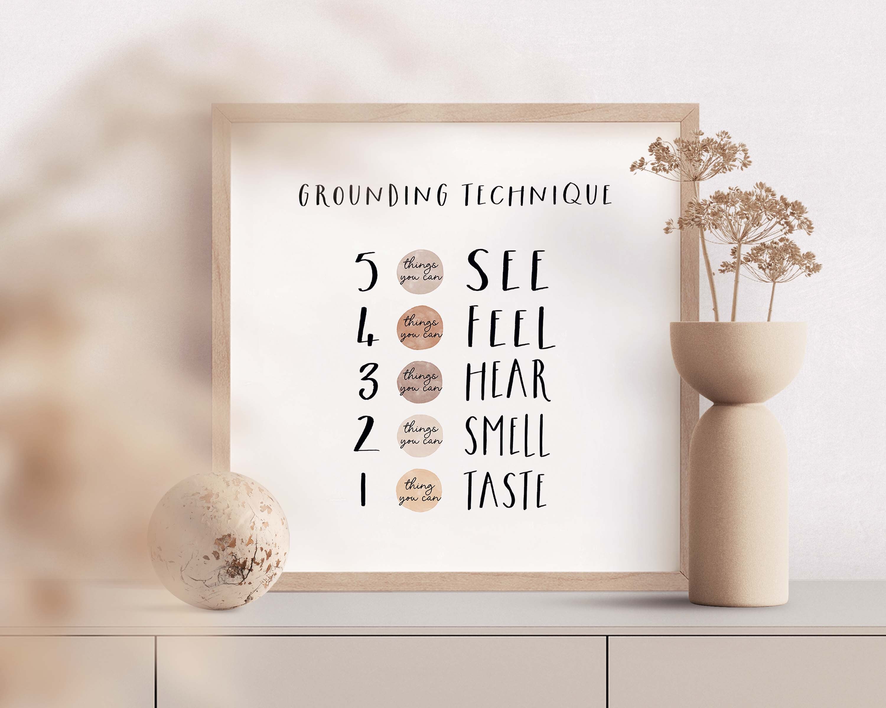 Grounding Technique Printable Poster, Grounding Technique Poster ...