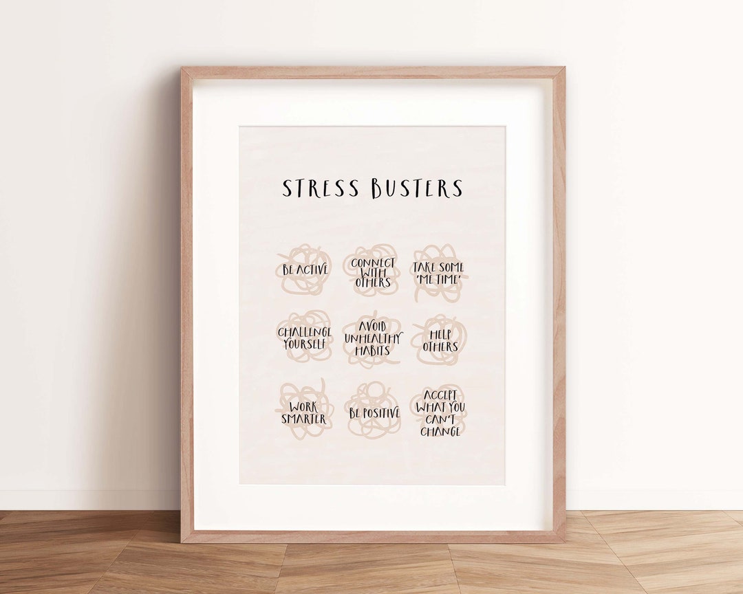 Stress Buster Poster, Coping With Stress Poster, Coping With Stress ...