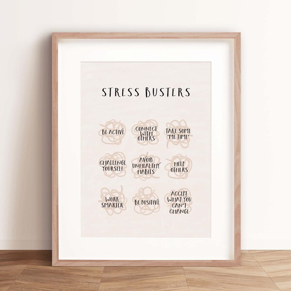 Stress Buster Poster - Etsy