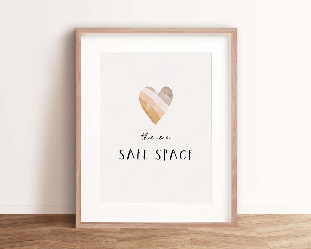 Safe Space Poster Safe Space Printable Poster Therapy - Etsy
