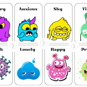 Feelings Flash Cards, Emotions Flash Cards, Zones of Regulation ...