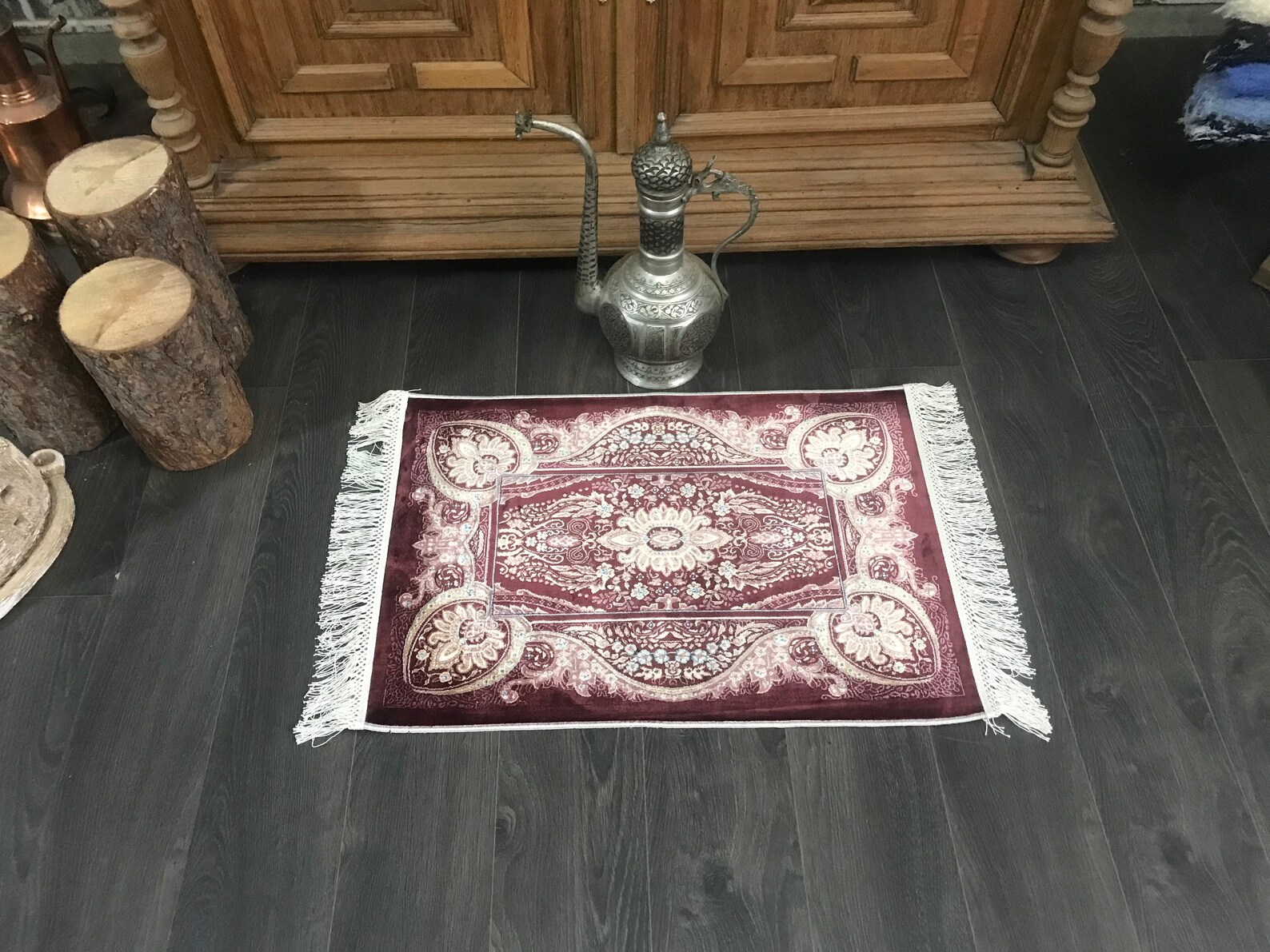 Oriental Persian Small Carpet , Modern Persian Rug, Small Rug, Bamboo ...