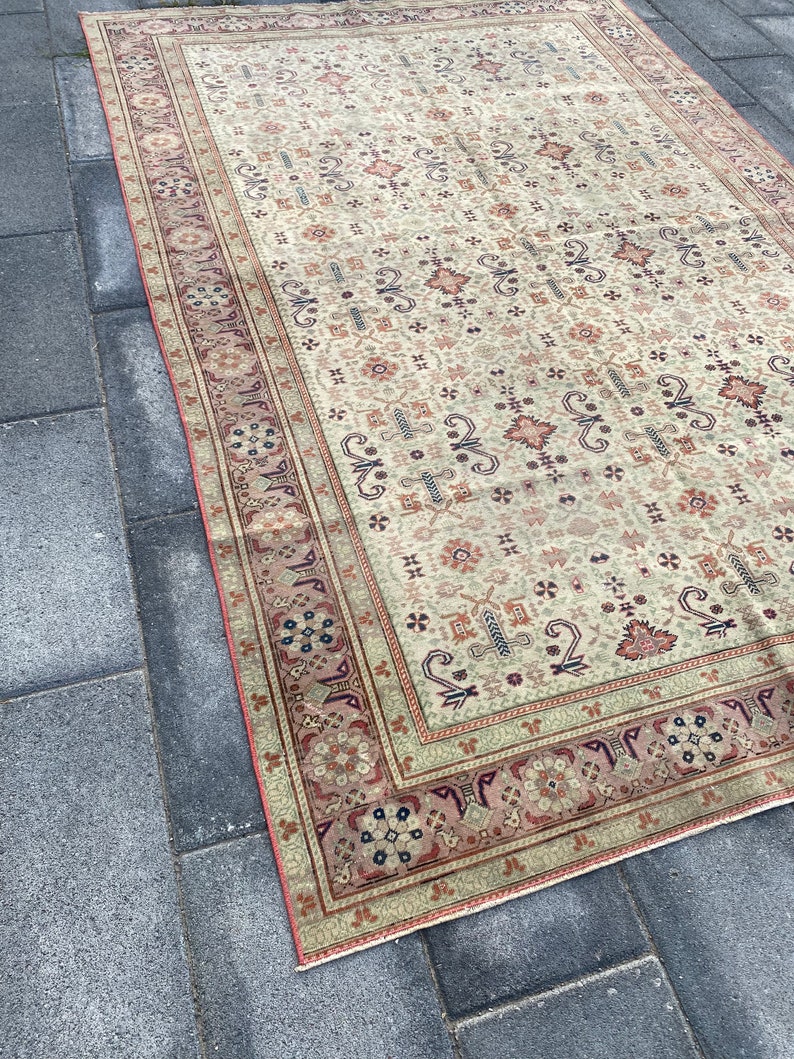 Large Persian Rug / %100 Wool Rug / Beige Persian Rug / - Etsy